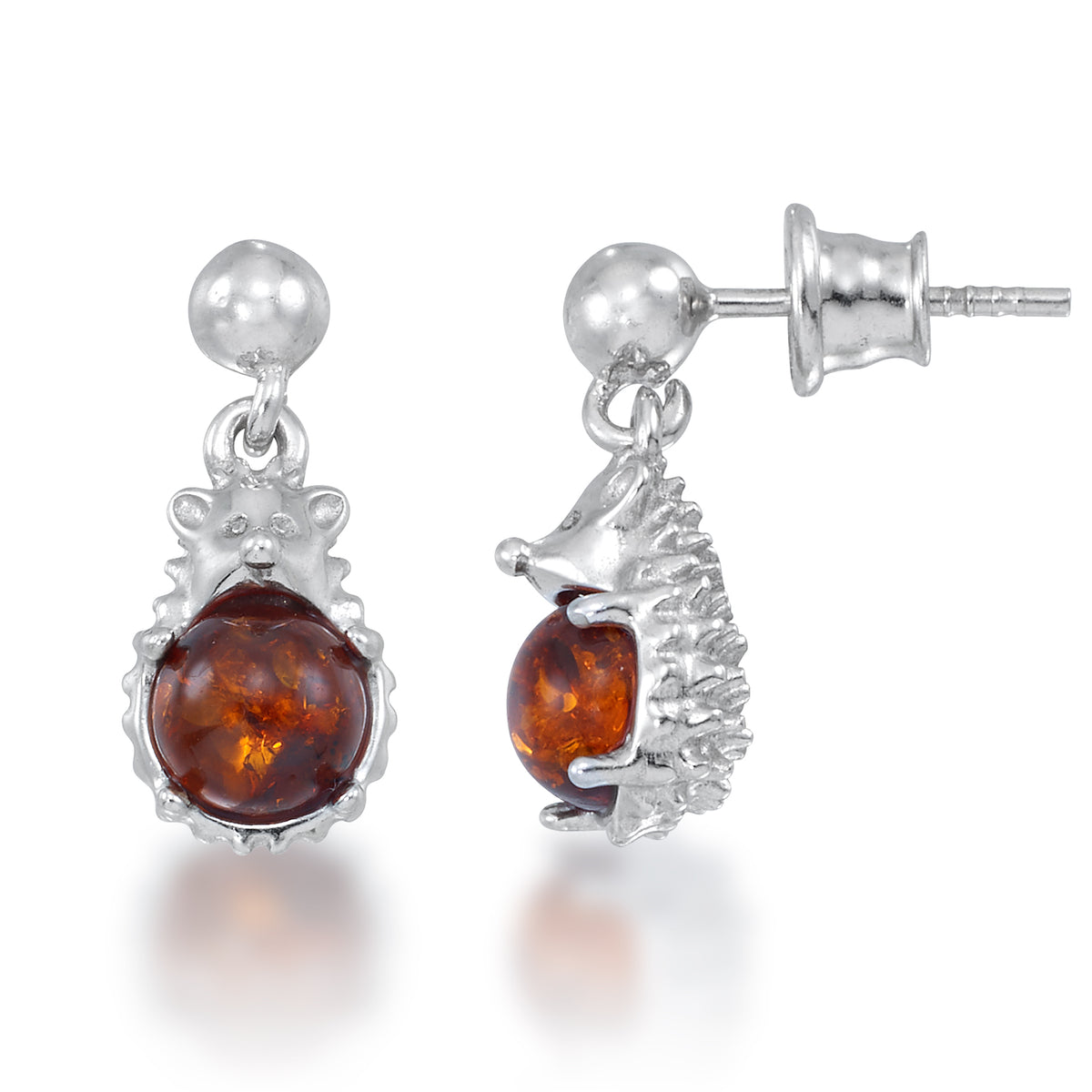 Amber Rosa™ Genuine Amber "Honey the Hedge Hog" Earrings – I Heart Jewels