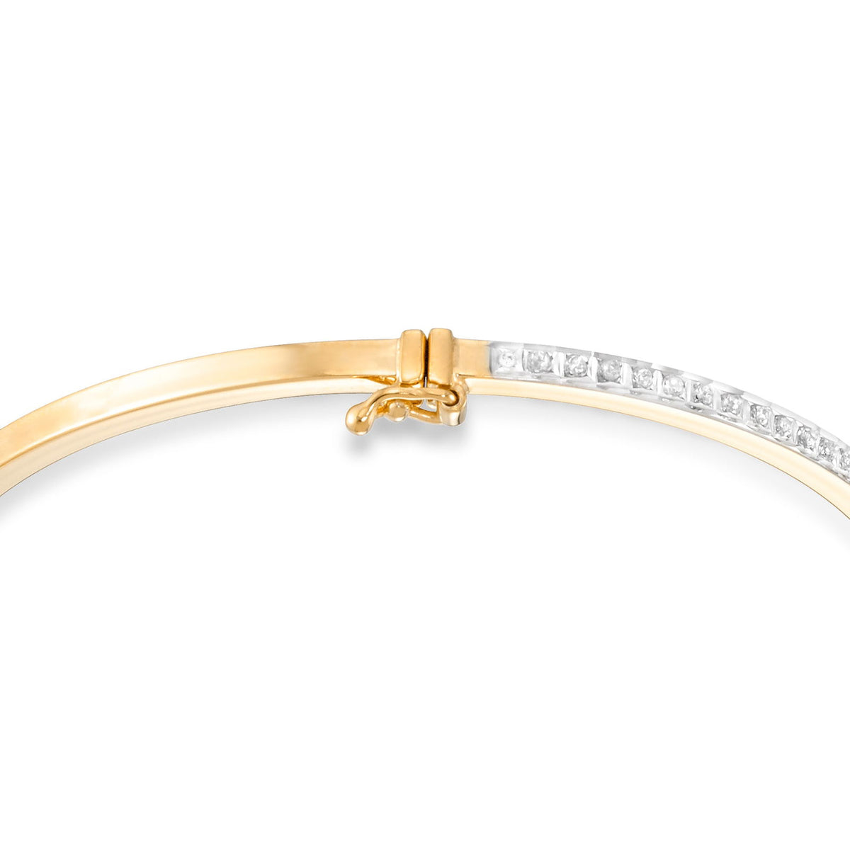 Diamond Fascination® Diamond Accent Hinged Bangle Bracelet – I Heart Jewels