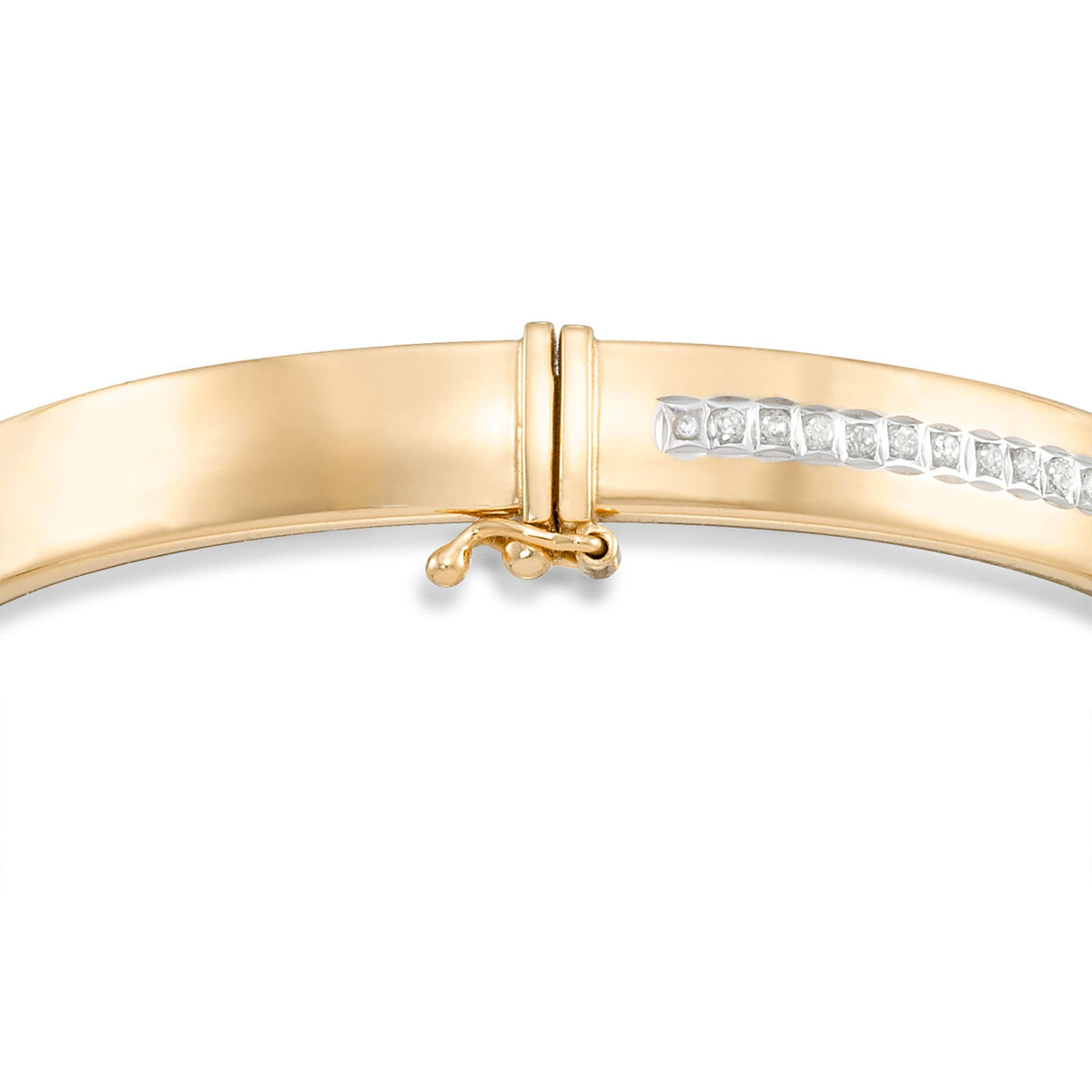 Diamond Fascination® Diamond Accent Wide Hinged Bangle Bracelet Set – I ...