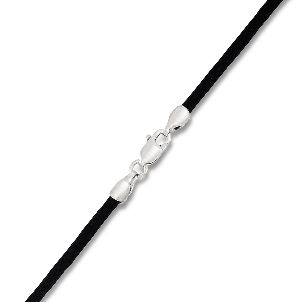 Enamel Leopard Slide with Diamond Accent Collar on Black Rubber Cord ...
