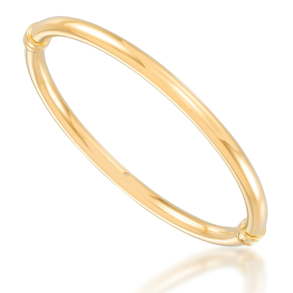 Gold Luxe® 14K Gold High Polished Round Tube Bangle. Dent Resistant, I ...