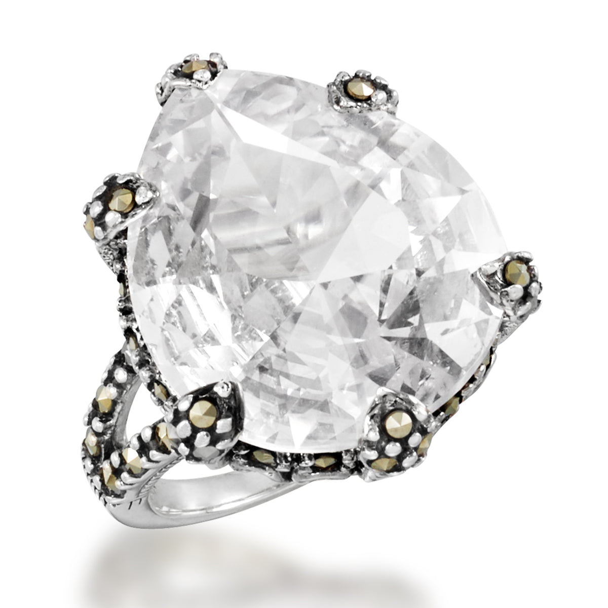 Tori Hill® Genuine Marcasite and Simulated Diamond Pear Shape Ring – I ...